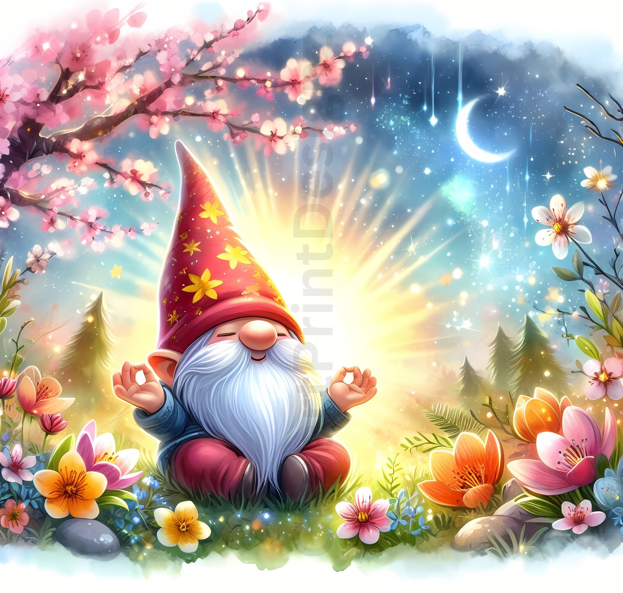Cute Spring Gnomes Clipart Bundle, Watercolor Clip Art Images, 20 High ...