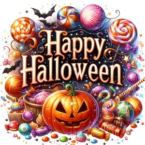 Halloween Banners Clipart Bundle, Watercolor Clip Art Images, High ...