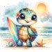 Cute Summer Animals Clipart Bundle, Watercolor Clip Art Images, High ...