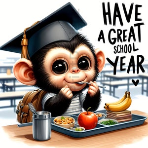 Cute Back to School Animals Clipart Bundle, Watercolor Animal Clip Art ...