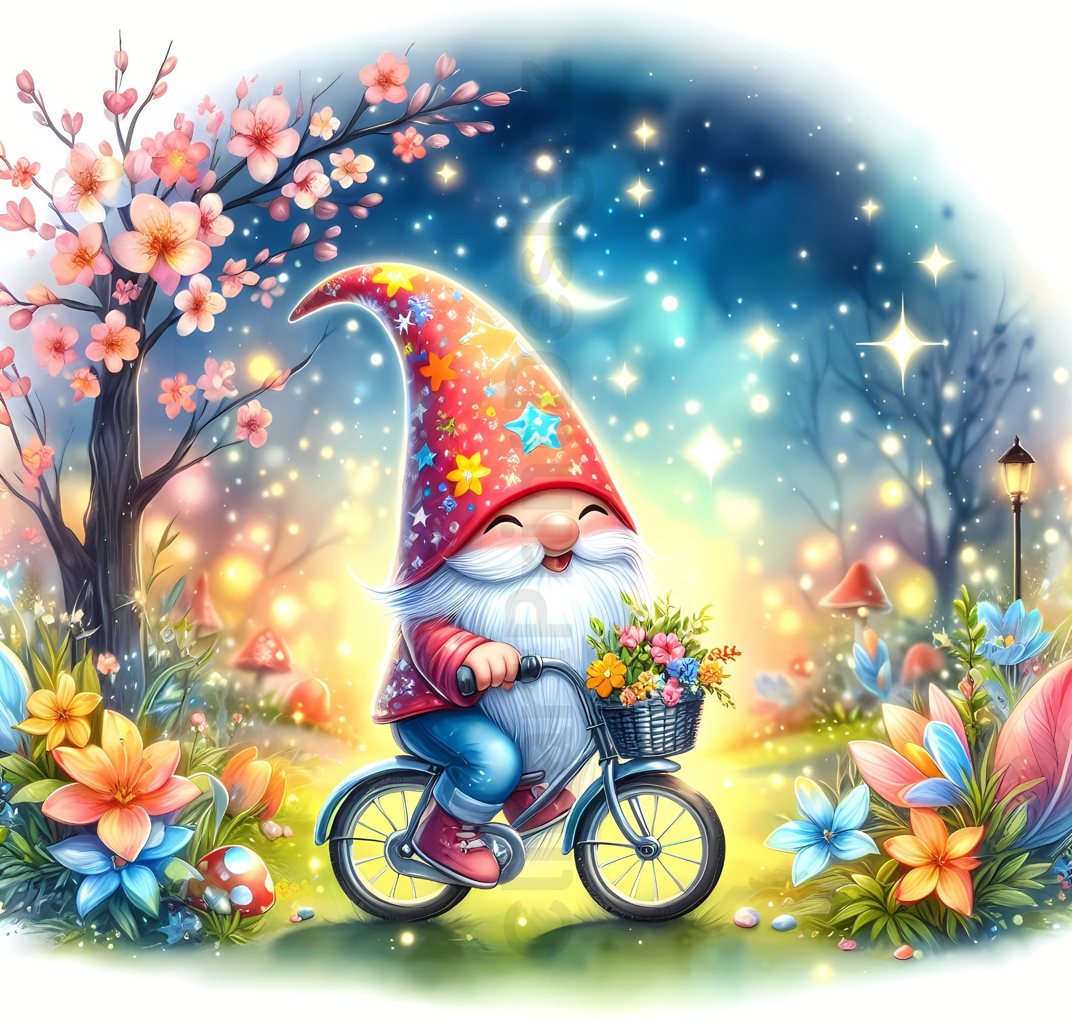 Cute Spring Gnomes Clipart Bundle, Watercolor Clip Art Images, 20 High ...