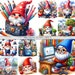 Cute Back to School Gnomes Clipart Bundle, Watercolor Gnome Clip Art ...