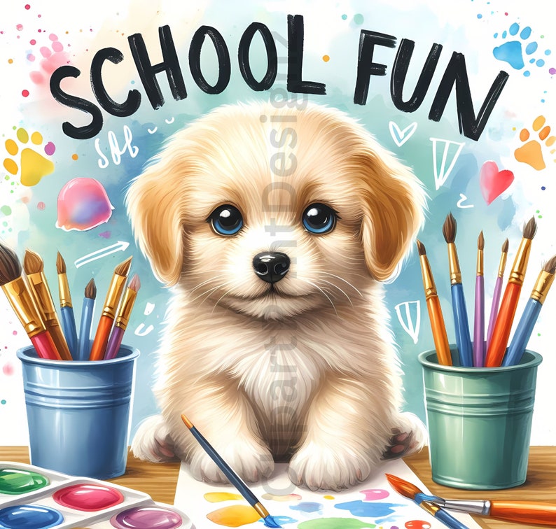 Cute Back to School Animals Clipart Bundle, Watercolor Animal Clip Art ...