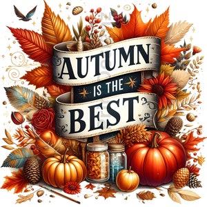 Fall Banners Clipart Bundle, Watercolor Autumn Clip Art Images, High ...