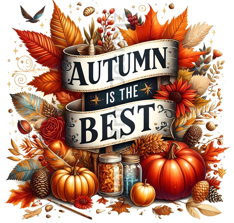 Fall Banners Clipart Bundle, Watercolor Autumn Clip Art Images, High ...