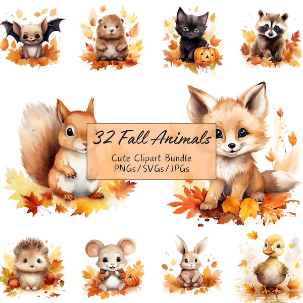 Fall Clipart for Commercial Use - Etsy