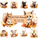 Cute Fall Turtles Clipart Bundle, Watercolor Turtle Clip Art Images ...