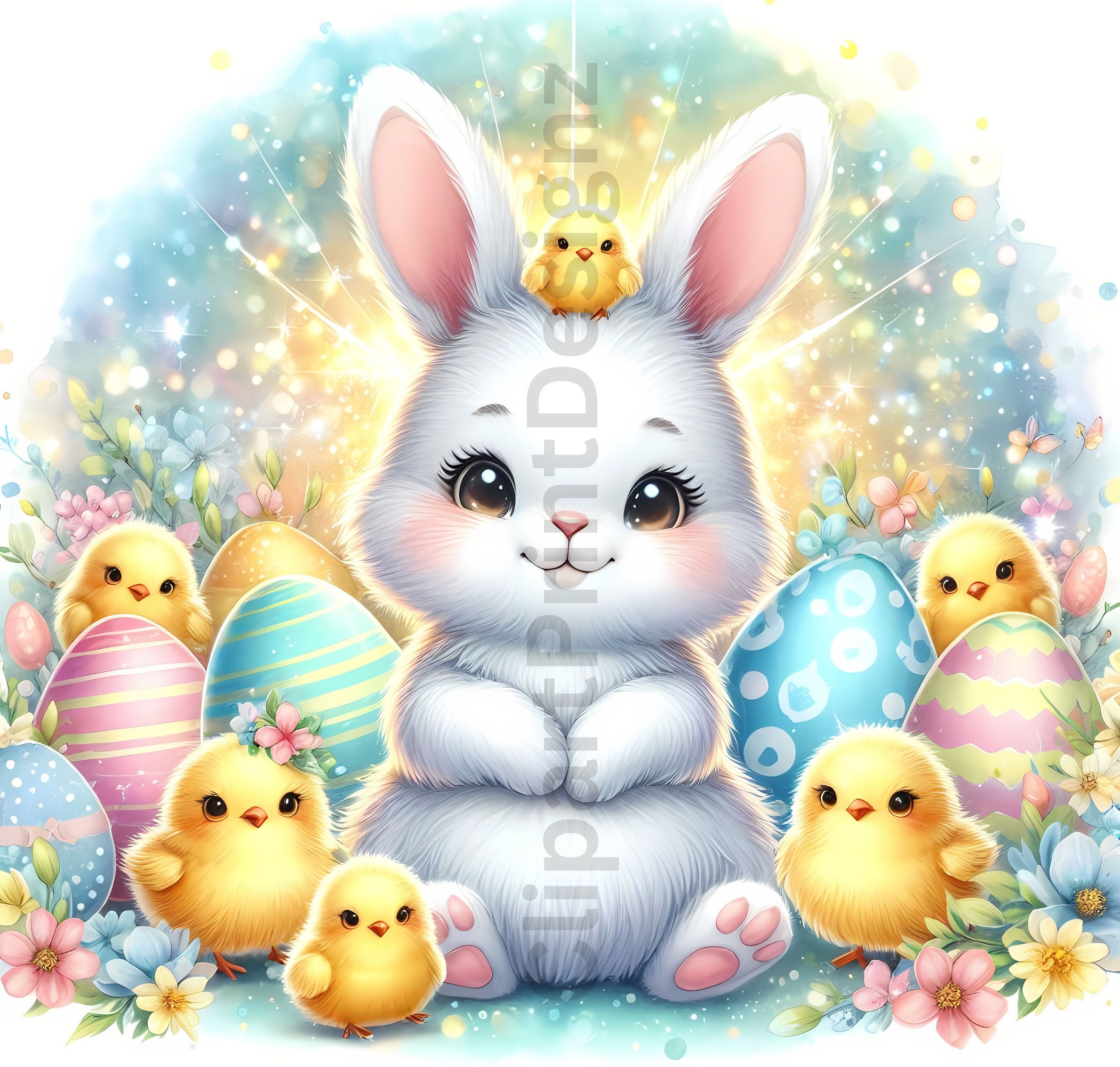 1000+ Easter Clipart, Mega Cute Easter Animal Bundle, Watercolor Clip ...