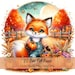 Cute Fall Foxes Clipart Bundle, Watercolor Autumn Fox Clip Art Images ...