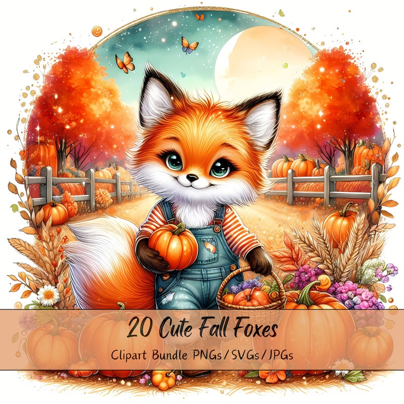 Foxes Clip Art - Etsy
