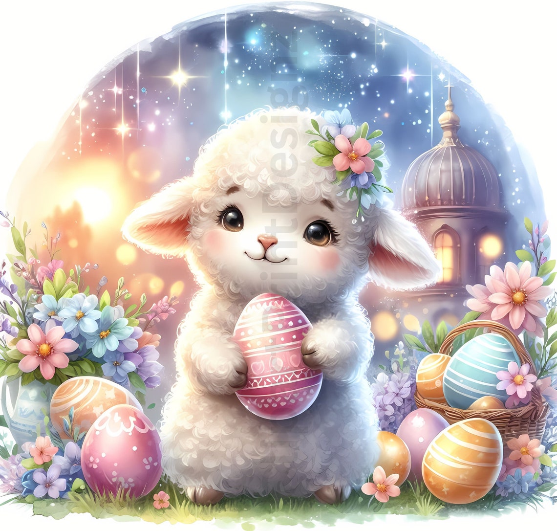 Cute Easter Animals Clipart, Funny Watercolor Animal Images, High ...