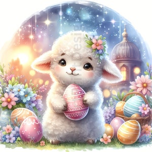 Cute Easter Animals Clipart, Funny Watercolor Animal Images, High ...
