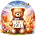 Cute Fall Teddy Bears Clipart Bundle, Watercolor Teddies Clip Art ...