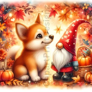 Cute Fall Dogs Clipart Bundle, Watercolor Autumn Dog Clip Art Images ...