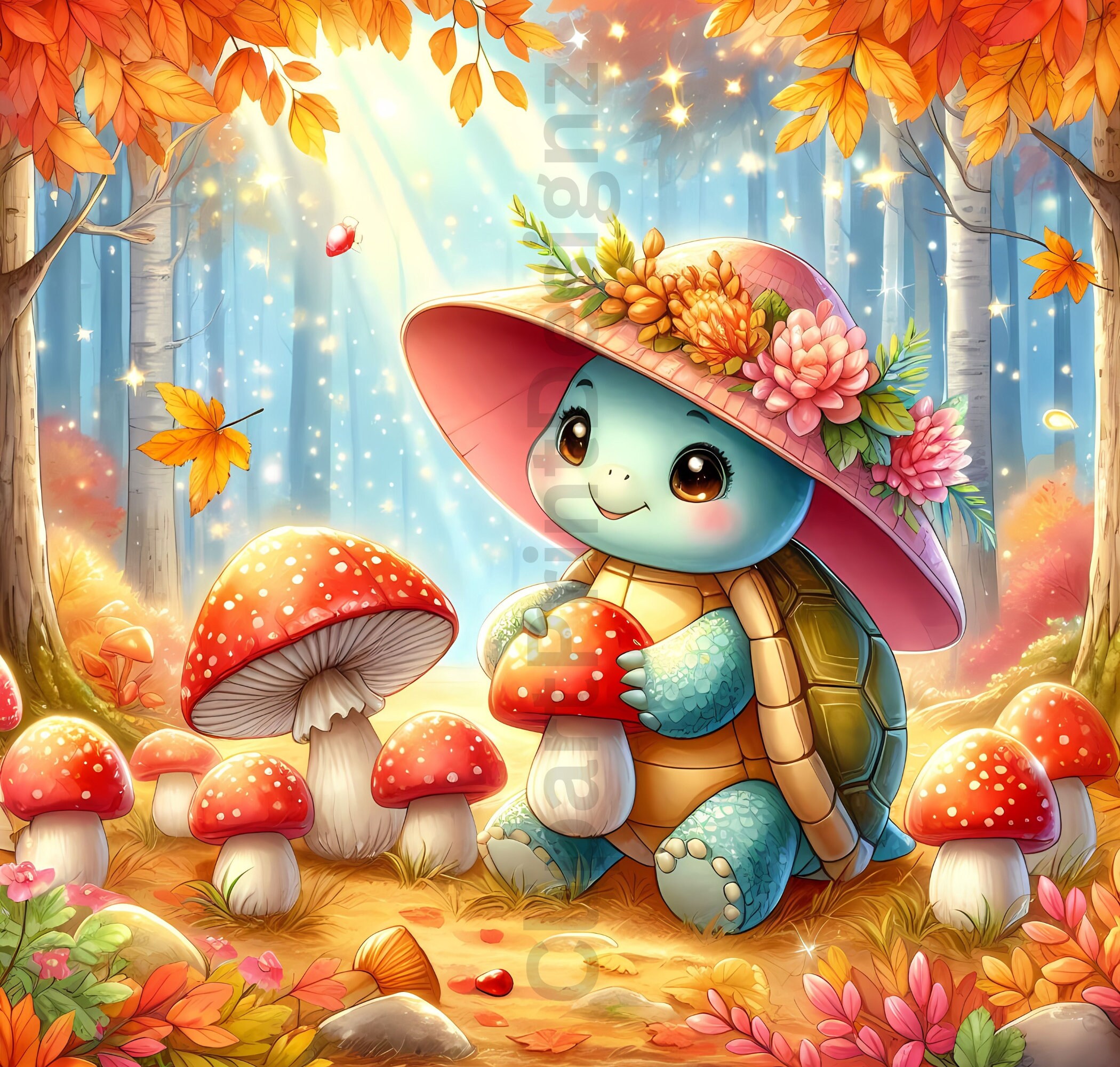 Cute Fall Turtles Clipart Bundle, Watercolor Turtle Clip Art Images ...