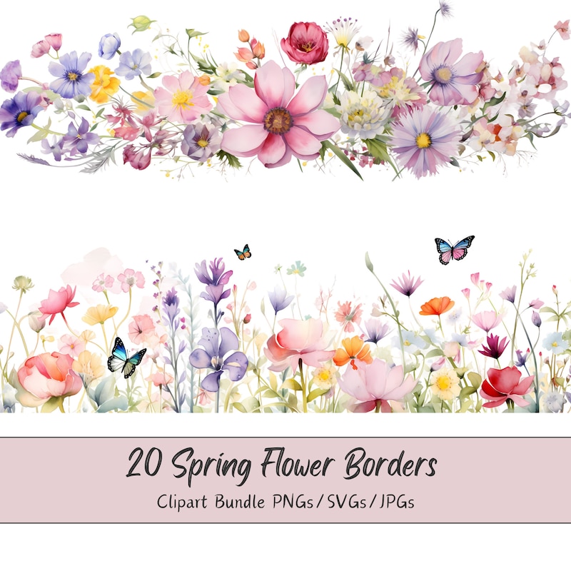 Spring Border Template - Etsy