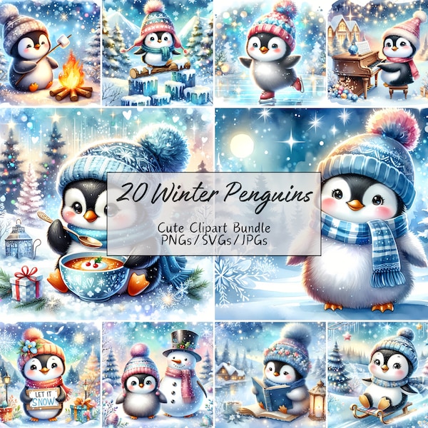 Clip Art Penguin - Etsy