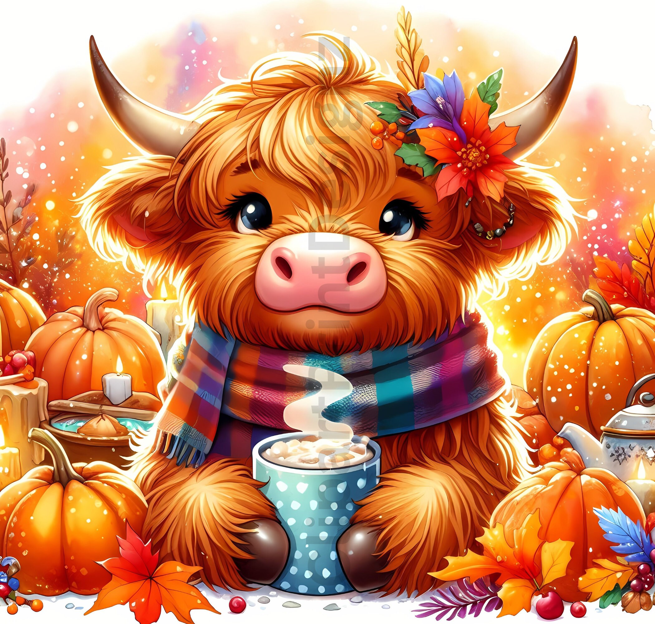 Happy Thanksgiving Animals Clipart Bundle, Watercolor Animal Clip Art ...