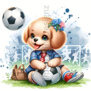 Cute Back to School Dogs Clipart Bundle, Watercolor Dog Clip Art Images ...