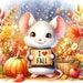 Cute Fall Mouse Clipart Bundle, Watercolor Autumn Mice Clip Art Images ...