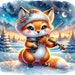Cute Winter Fox Clipart Bundle, Festive Watercolor Clip Art Images, 20 ...