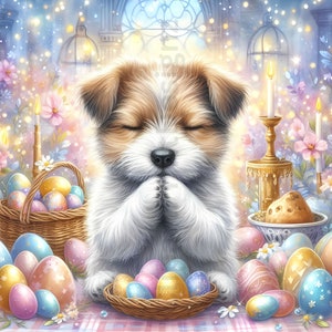 Cute Easter Dogs Clipart Bundle, Watercolor Clip Art Images, 20 High ...