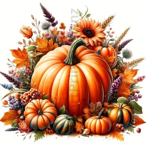 Fall Clipart Bundle, Watercolor Autumn Clip Art Images, High Quality ...