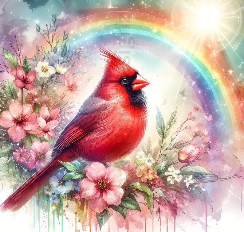 Watercolor Spring Red Cardinals Clipart, Cute Animal Images, High ...