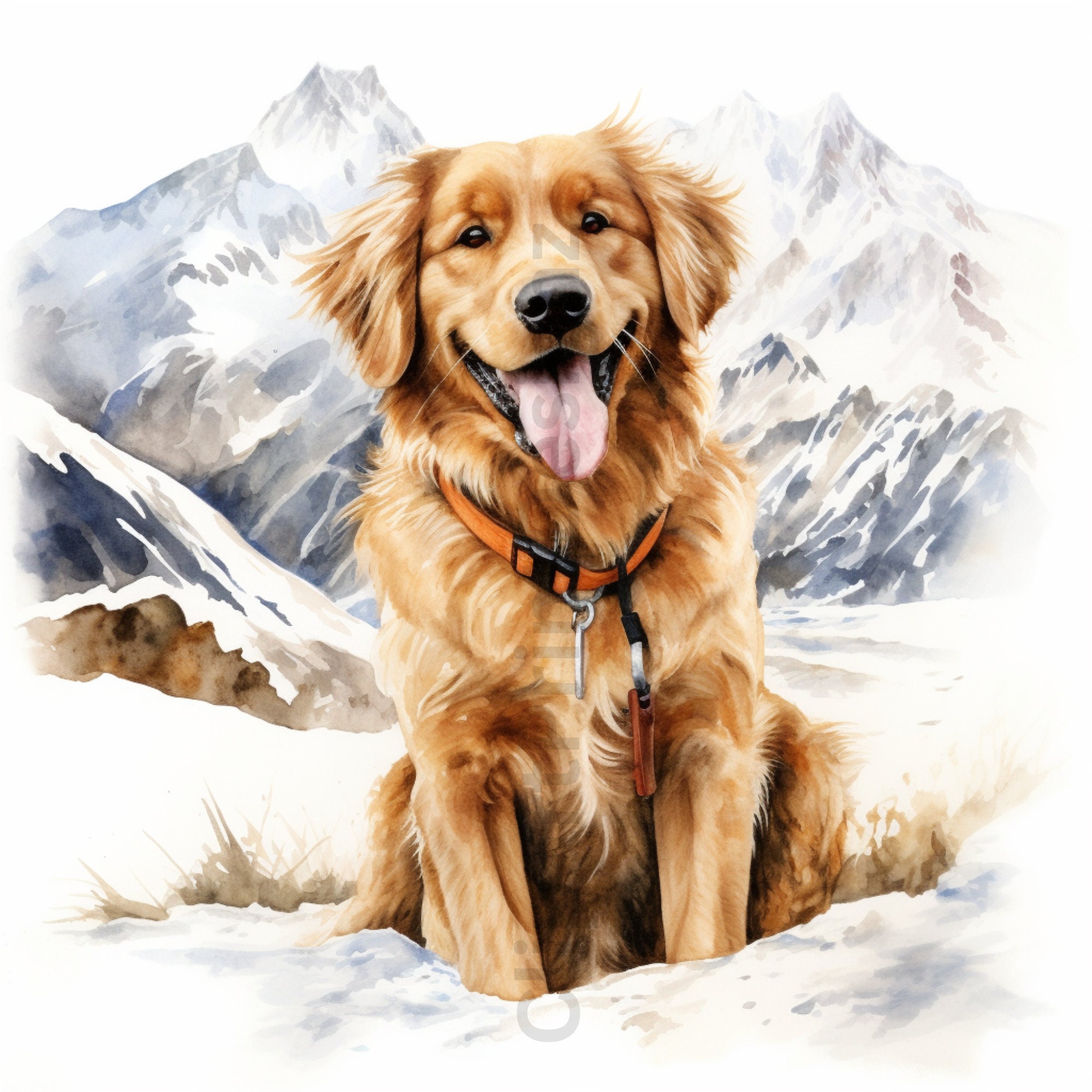 20 Cute Winer Dog Breeds, Watercolor Clipart Bundle, High Quality Pngs ...