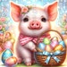 Cute Easter Pigs Clipart, Funny Watercolor Animal Images, High Quality ...