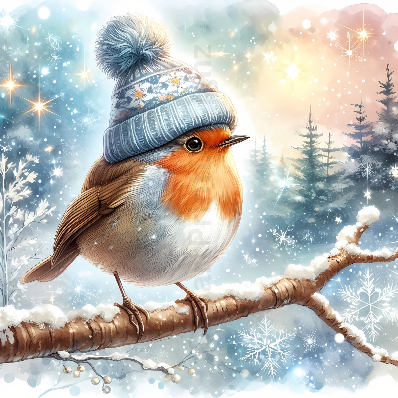 Cute Watercolor Winter Animals Clipart Bundle, Baby Animal Images, 17 ...