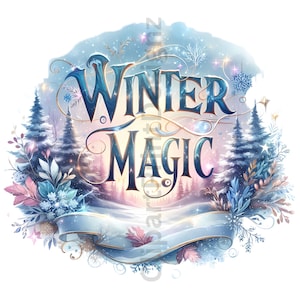 Winter Banners Clipart Bundle, Watercolor Clip Art Images, High Quality ...