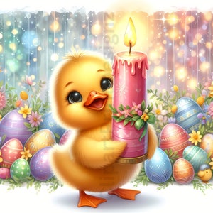 Cute Easter Ducks Clipart Bundle, Watercolor Clip Art Images, 20 High ...