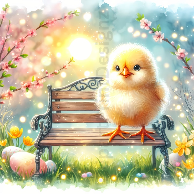 Cute Spring Chicks Clipart Bundle, Watercolor Clip Art Images, 20 High ...