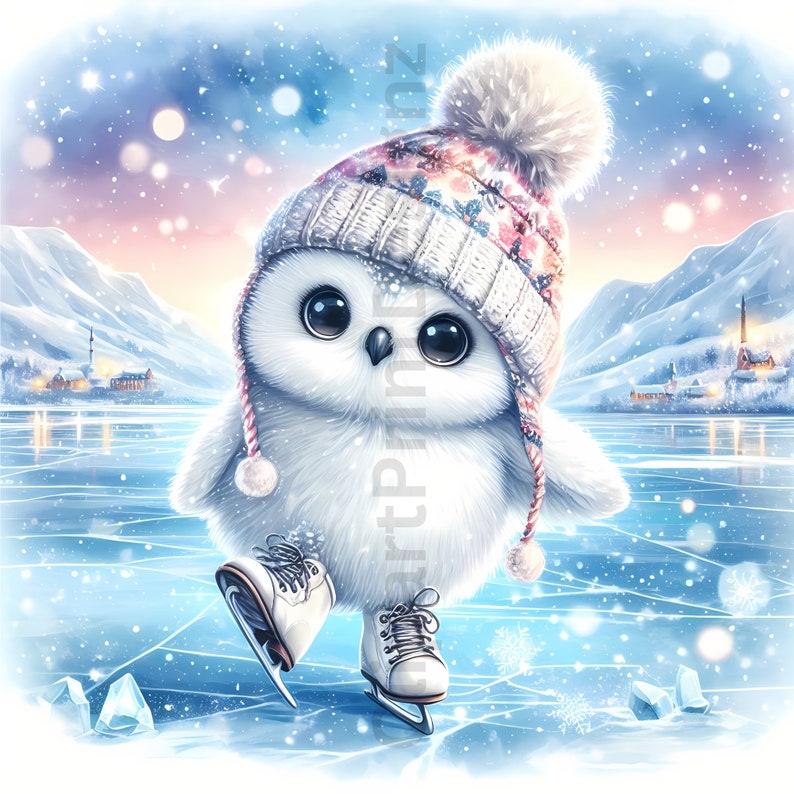 Cute Winter Arctic Animals Clipart Bundle Festive Watercolor - Etsy