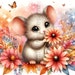 Cute Fall Mouse Clipart Bundle, Watercolor Autumn Mice Clip Art Images ...
