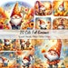 Cute Fall Gnomes Clipart Bundle, Watercolor Gnome Clip Art Images, High ...