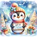 Cute Winter Penguin Clipart Bundle, Watercolor Clip Art Images, 20 High ...