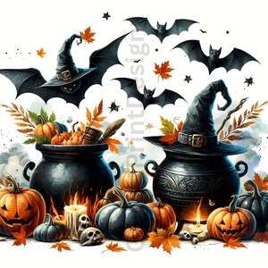 Fall Clipart Bundle, Watercolor Autumn Clip Art Images, High Quality ...