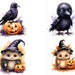 Watercolor Halloween Animal Clipart Bundle, 20 Cute Halloween Images ...