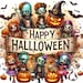 Halloween Banners Clipart Bundle, Watercolor Clip Art Images, High ...