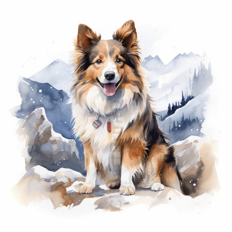 20 Cute Winer Dog Breeds, Watercolor Clipart Bundle, High Quality Pngs ...