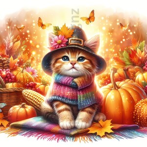 Happy Thanksgiving Figures Clipart Bundle, Watercolor Figurine Clip Art ...