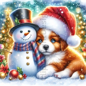 Cute Christmas Dogs Clipart Bundle, Xmas Dog Clip Art Images ...