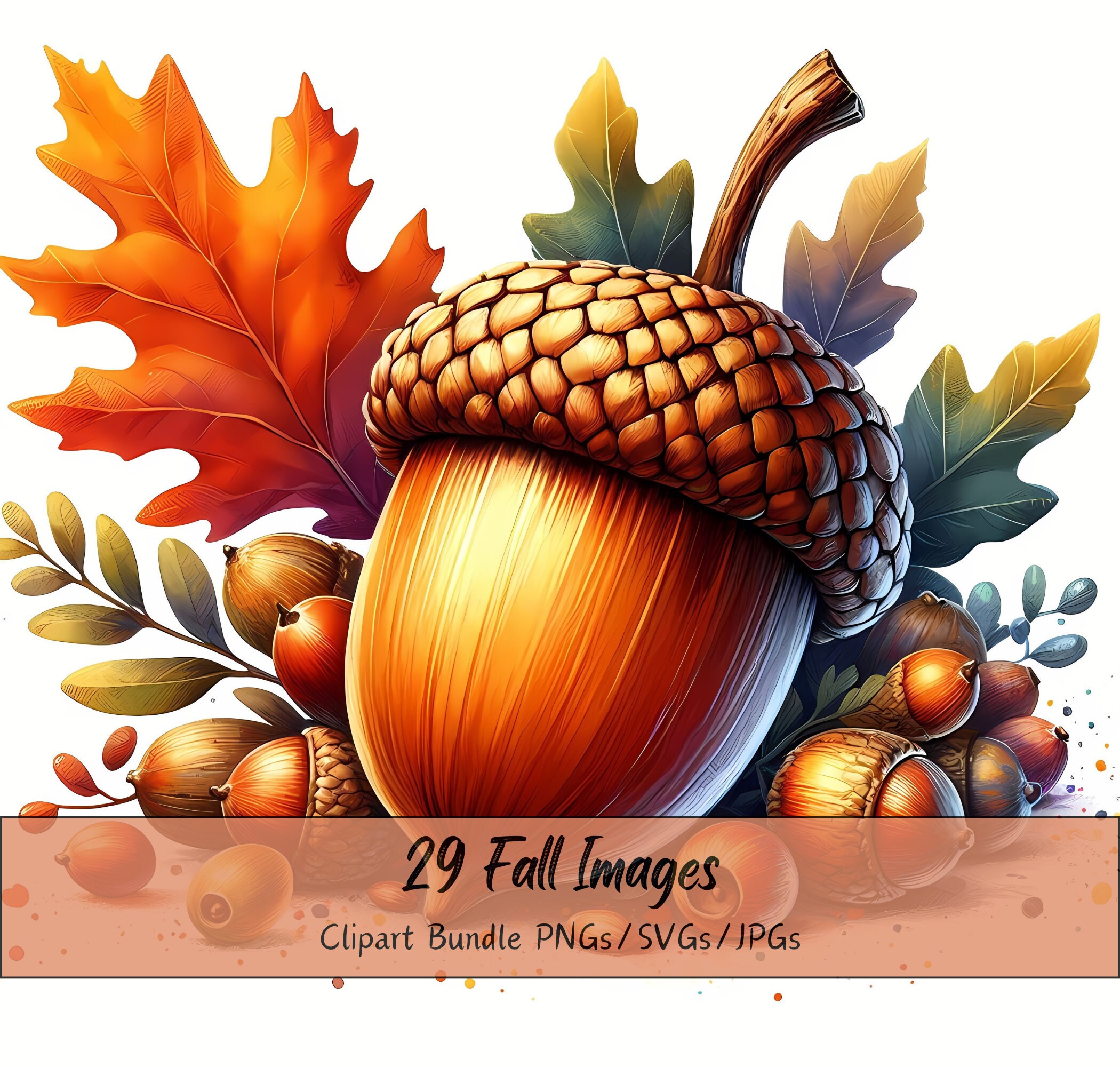 Fall Clipart Bundle, Watercolor Autumn Clip Art Images, High Quality ...