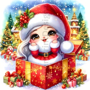 Cute Christmas Mrs. Santa Claus Clipart Bundle, Xmas Clauses Clip Art ...