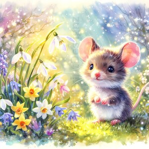 Cute Watercolor Spring Animals Clipart Bundle, 20 High Quality Pngs ...
