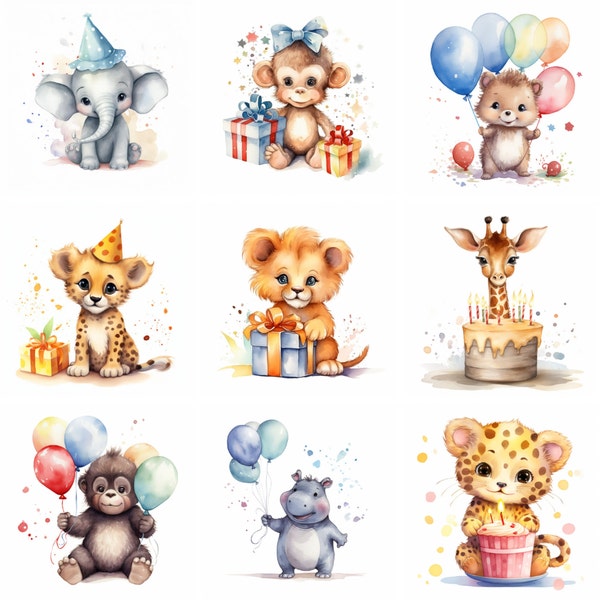 Cute Animals Clipart - Etsy