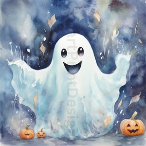 10 Cute Watercolor Halloween Clipart Bundle, Halloween Bundle, High ...