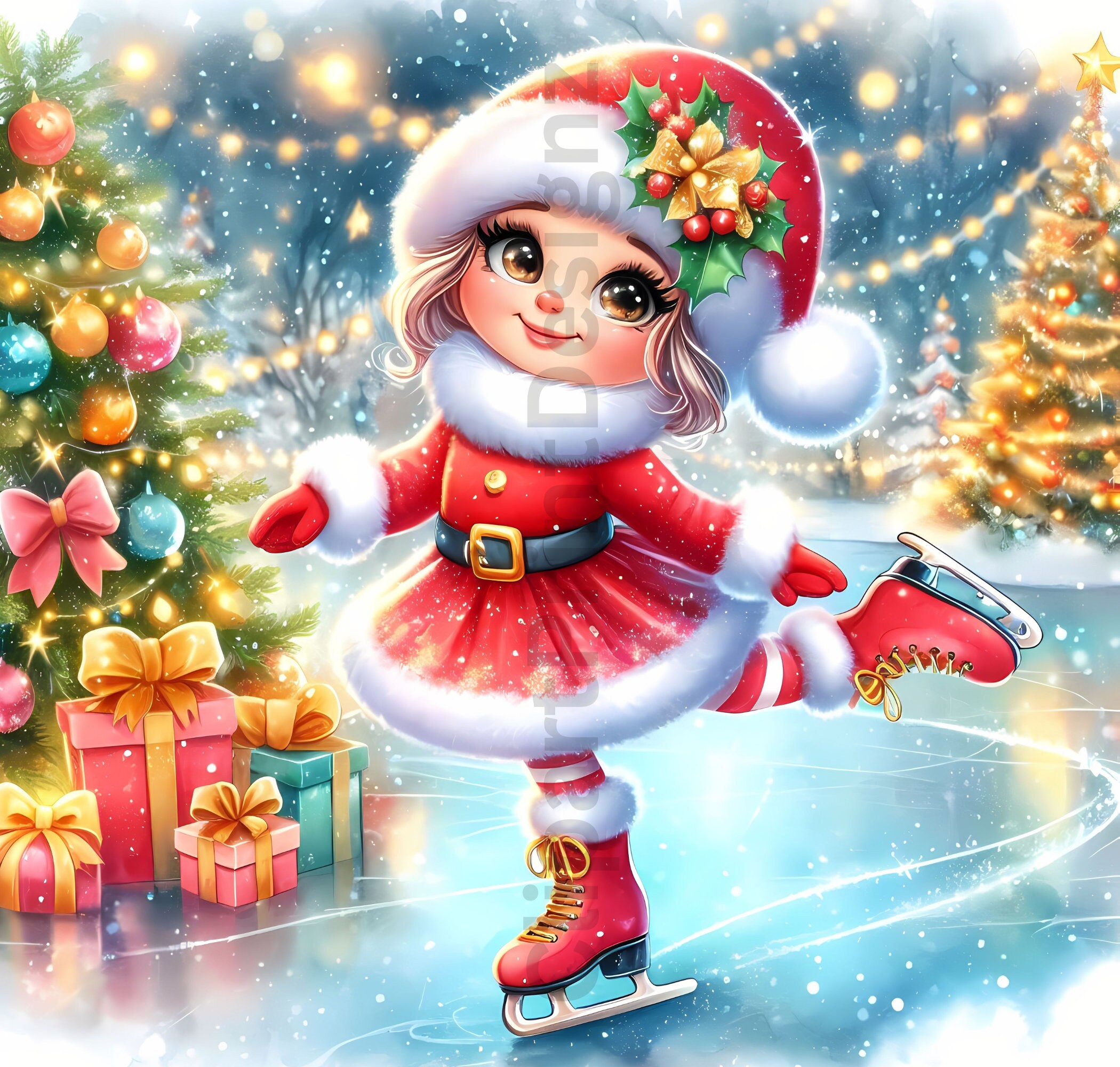 Cute Christmas Mrs. Santa Claus Clipart Bundle, Xmas Clauses Clip Art ...